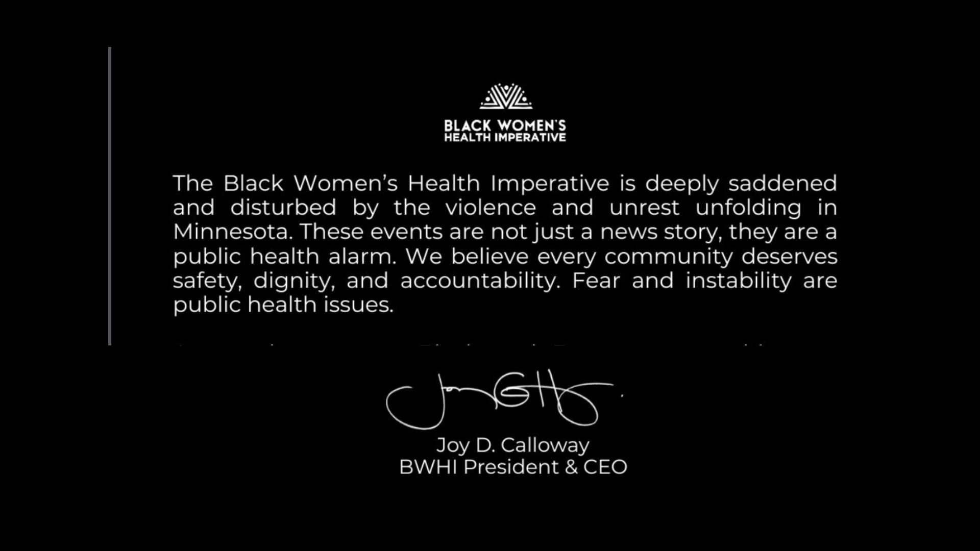 Statement on Events in Minnesota: A Call to Protect Community Safety ...